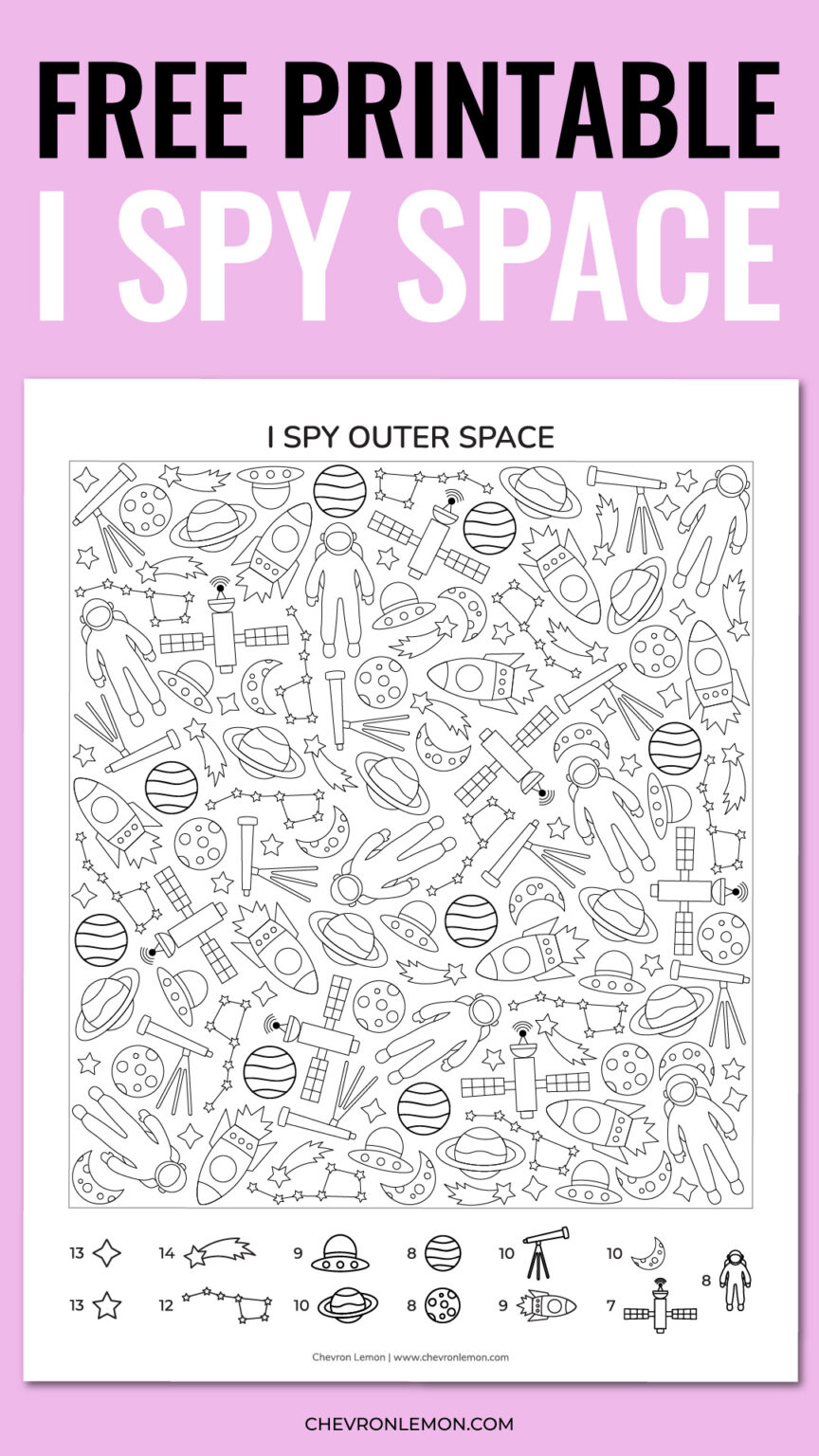 Printable I spy space game - Chevron Lemon