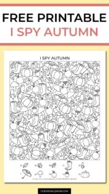 Printable I spy autumn - Chevron Lemon