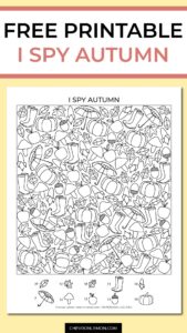 Printable I spy autumn - Chevron Lemon