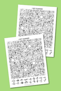 Printable I spy summer - Chevron Lemon