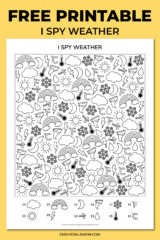 Printable I spy weather - Chevron Lemon