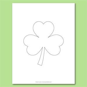Printable shamrock templates in different sizes - Chevron Lemon