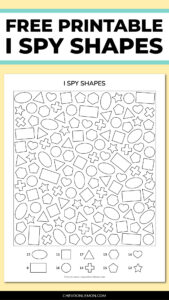 Printable I spy shapes - Chevron Lemon