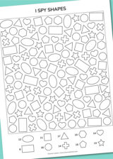 Printable I spy shapes - Chevron Lemon