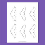 Printable bat templates in different sizes - Chevron Lemon