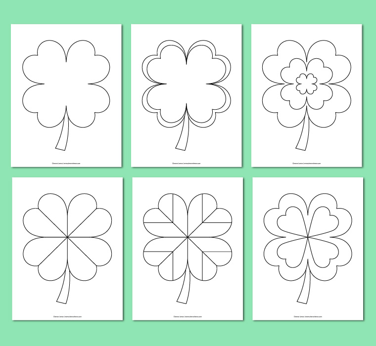 Four Leaf Clover Images To Color Free Printable Infoupdate
