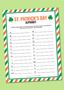 Printable four-leaf clover templates in different sizes - Chevron Lemon