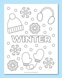 Printable Let It Snow Coloring Page Chevron Lemon